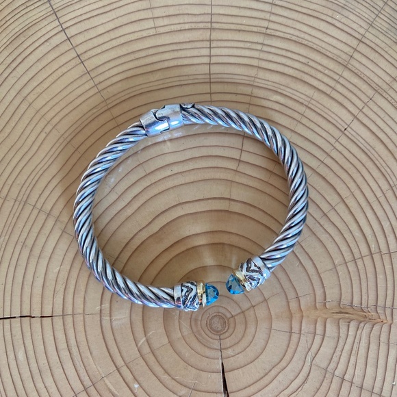 Boutique | Jewelry | David Yurman Like Bracelet Blue Topaz Silver And ...